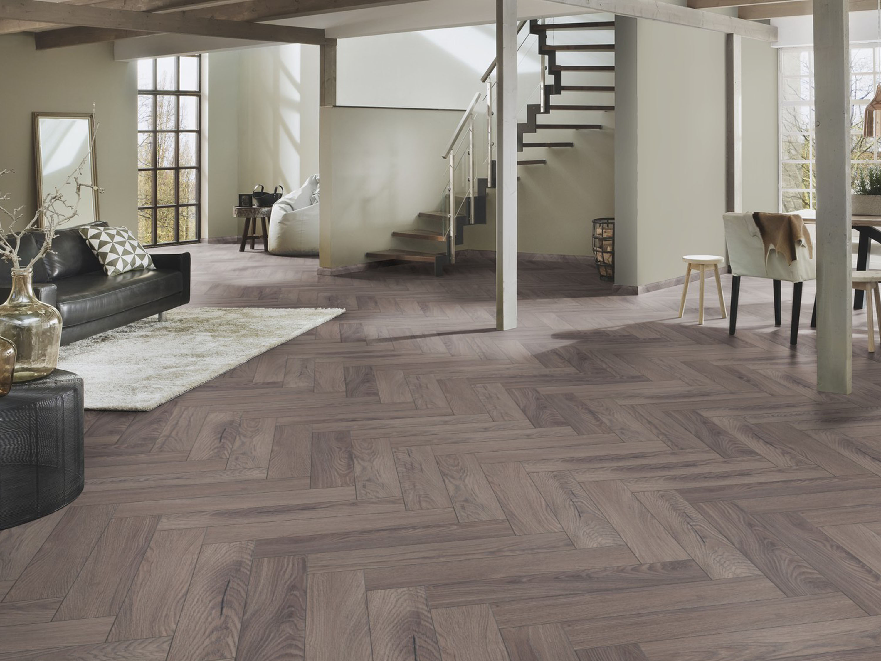 Laminatboden KronoOriginal® Herringbone - Rutherford Oak K488 - 8 mm Stark